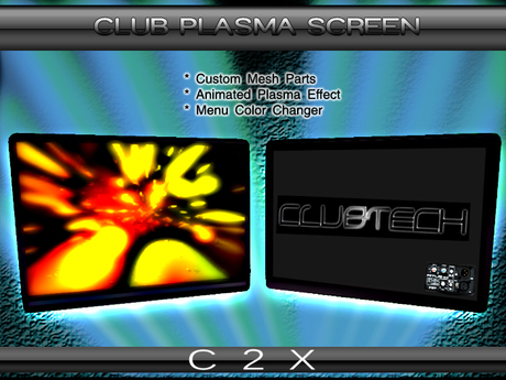 Second Life Marketplace - ~C2X~ Club Plasma Screen